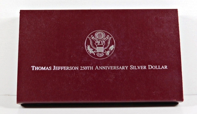 1993-S Thomas Jefferson 250th Anniversary Proof Silver Dollar*Original ...