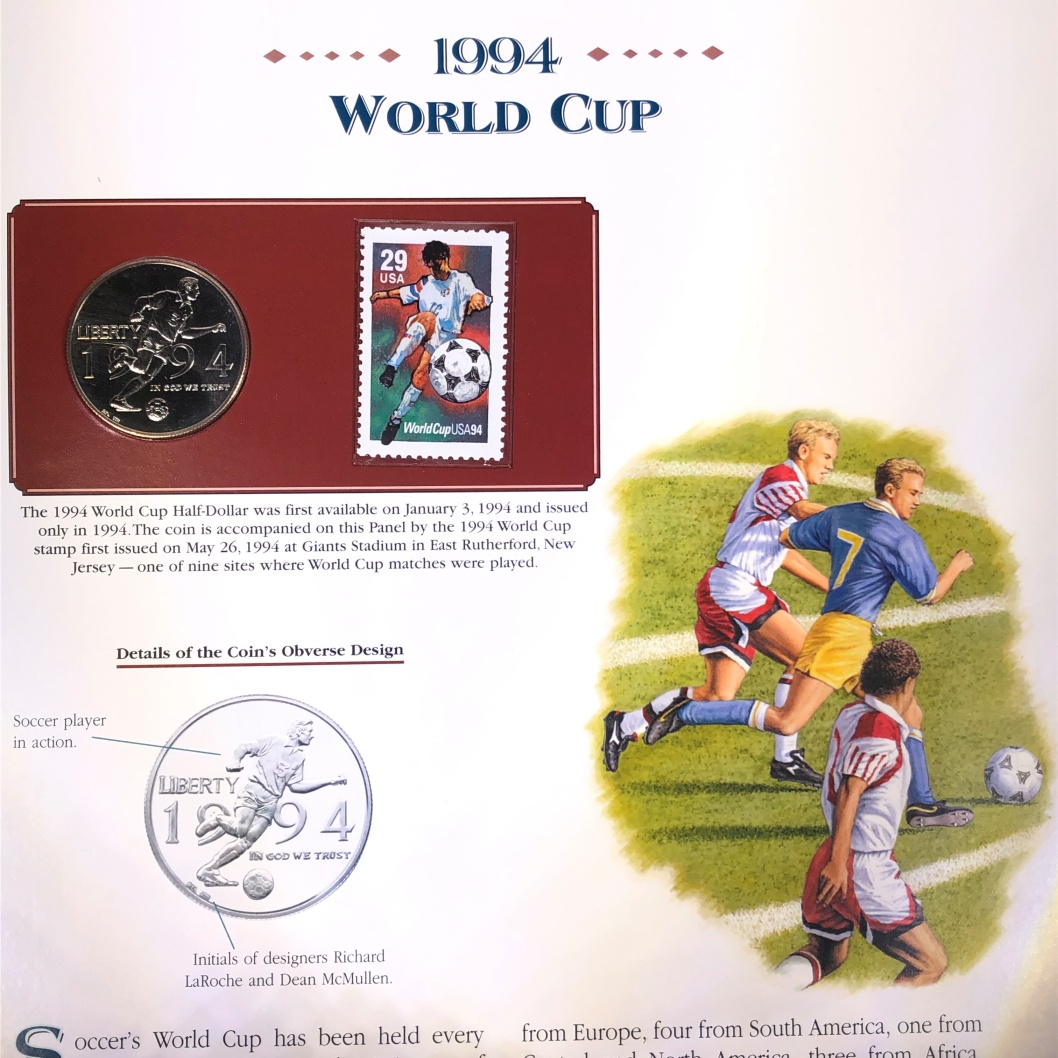 1994-D World Cup Commemorative Half Dollar PLUS 1994 29c Commemorative ...