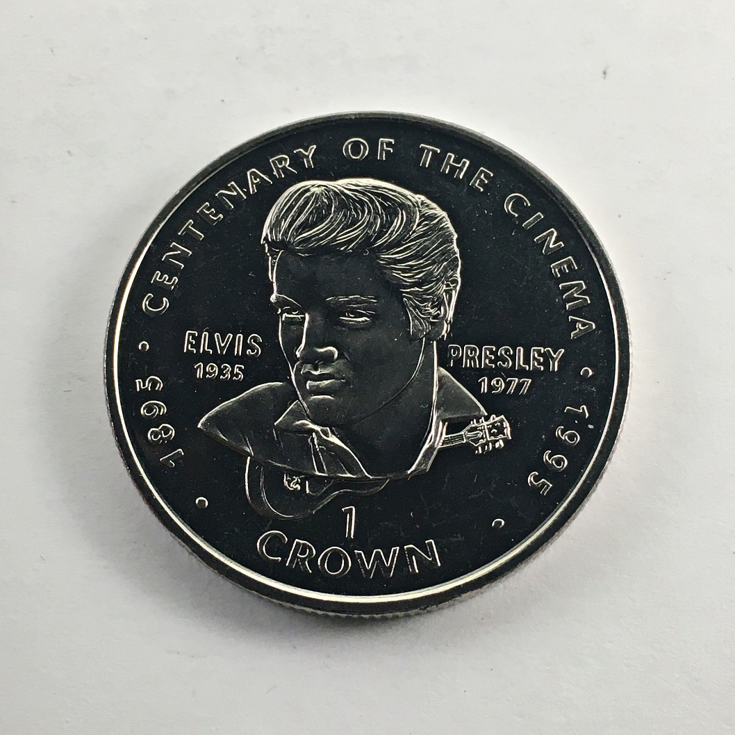 1996 Gibraltar 1 Crown Commemorating Elvis Presley*High Grade with Nice ...