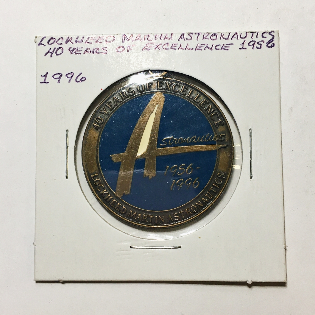 1996 Lockheed Martin 40 Years of Excellence Commemorative Medallion ...
