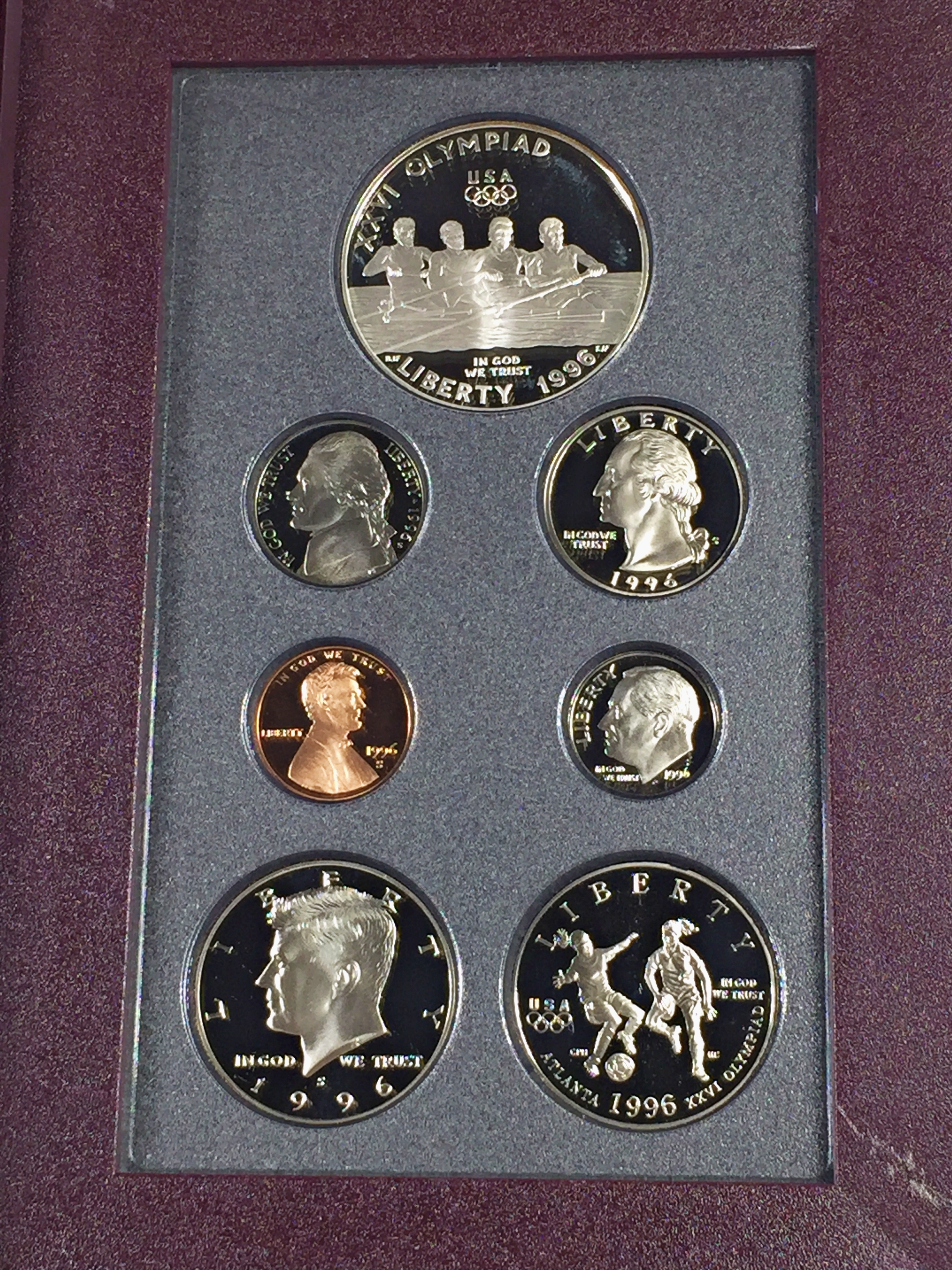 1996 United States Mint Prestige Set*Proof Silver $1 Commemorates ...