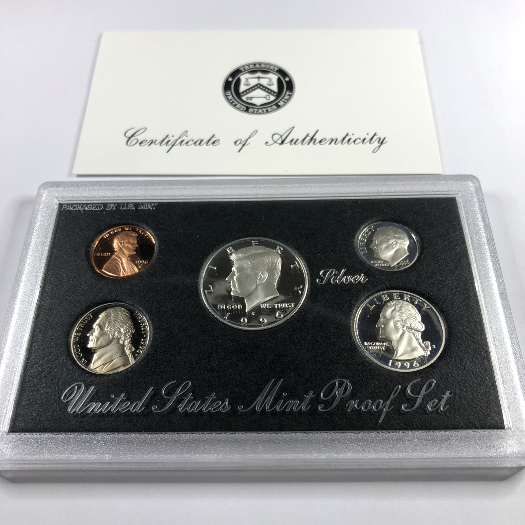 1996 United States Mint Silver Proof Set Including 3 Silver Coins In ...