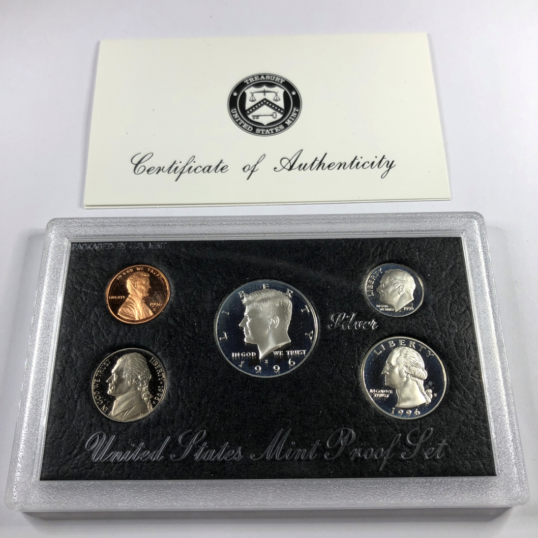 1996 United States Mint Silver Proof Set Including 3 Silver Coins In ...