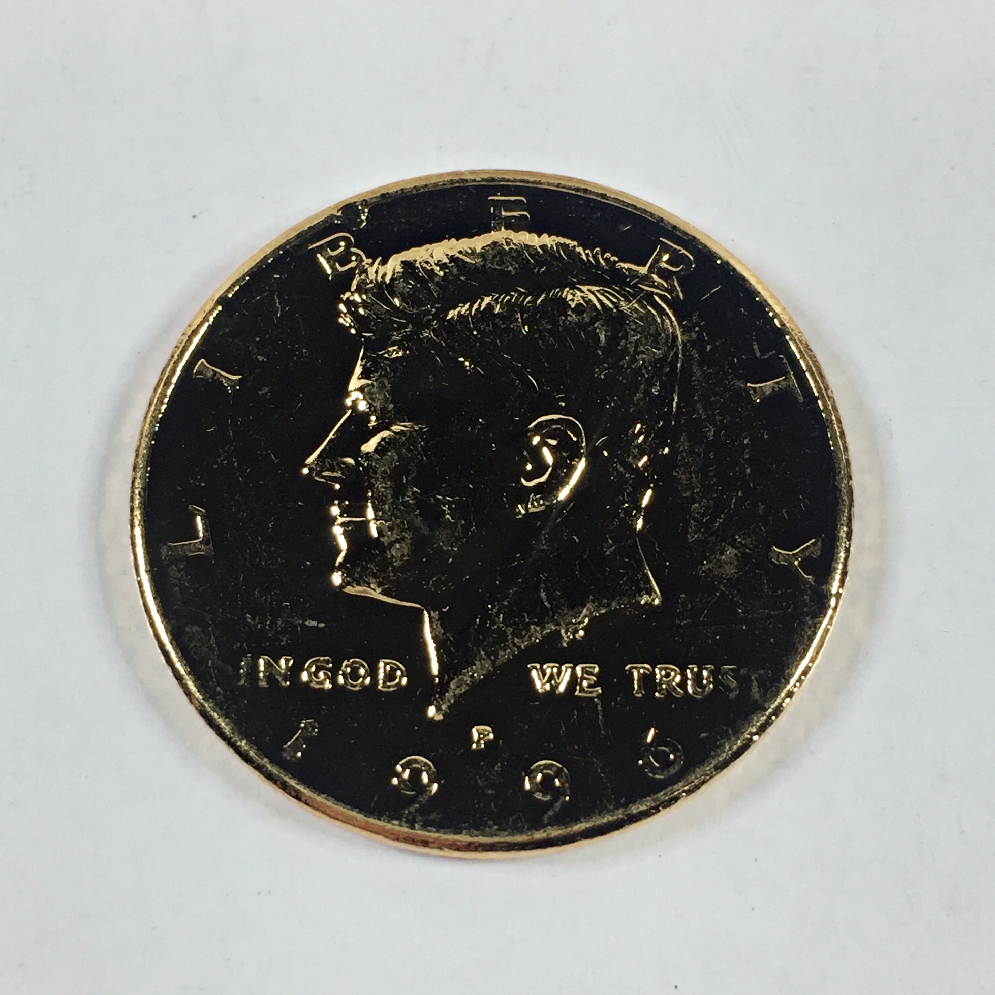 1996-P 24K Gold Layered Kennedy Half Dollar | Property Room