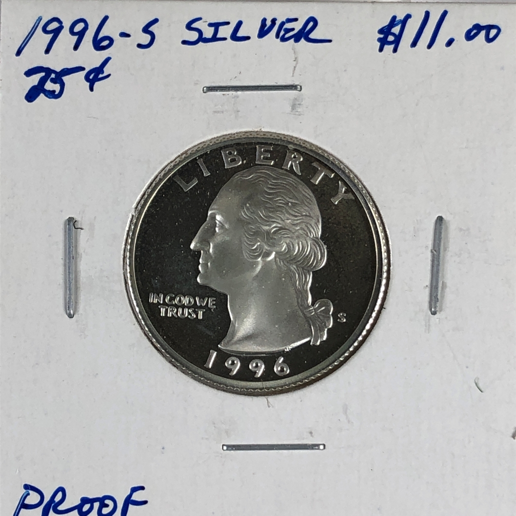 1996-S Proof Silver Washington Quarter*Deep Cameo | Property Room