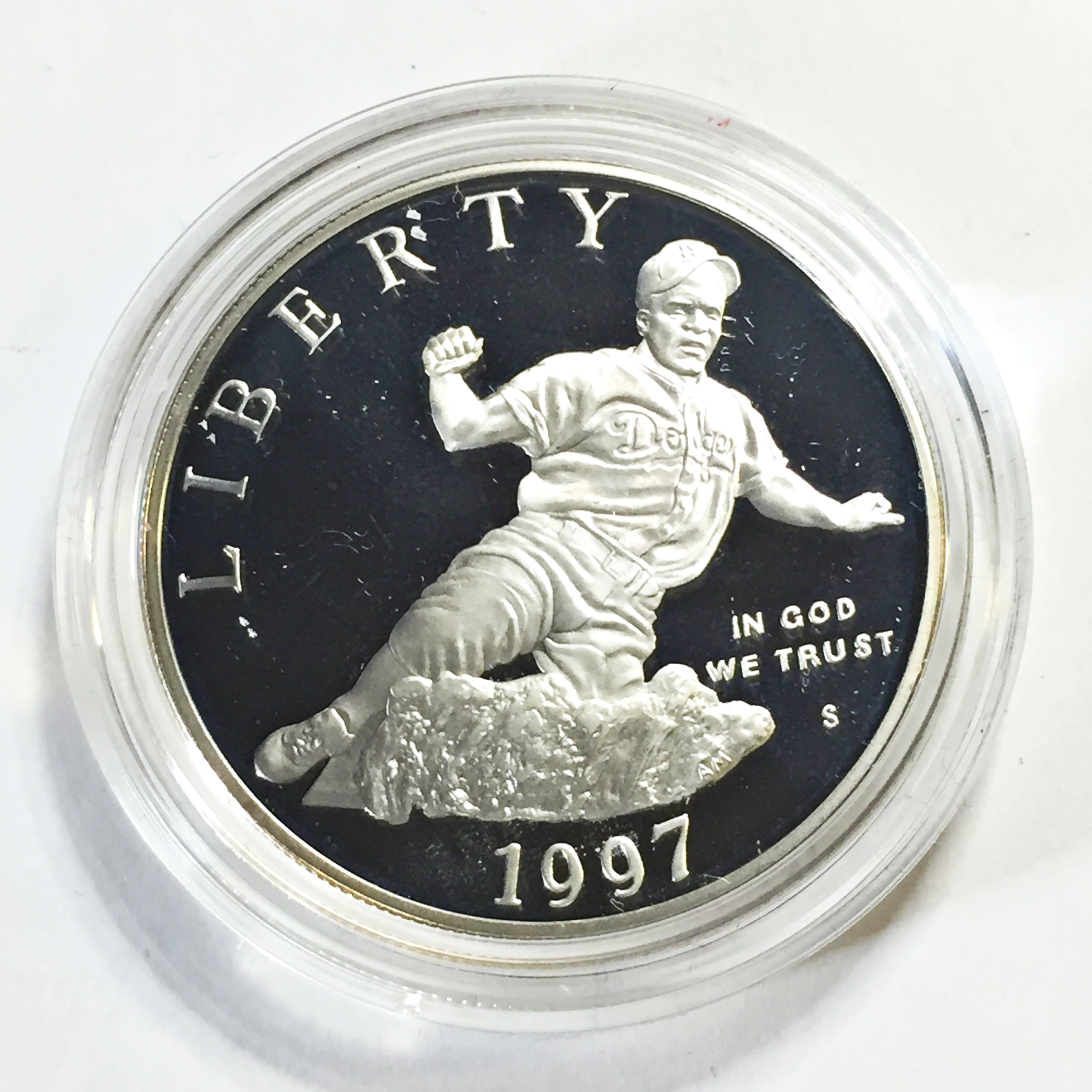 1997-S Proof Jackie Robinson Commemorative Silver Dollar*DCAM*In ...