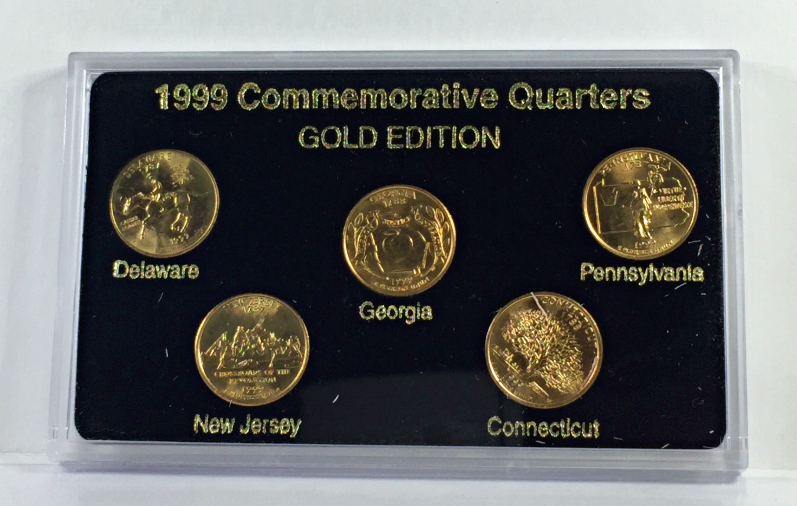1999 24K Gold Layered Commemorative State Quarters Set*In Original ...