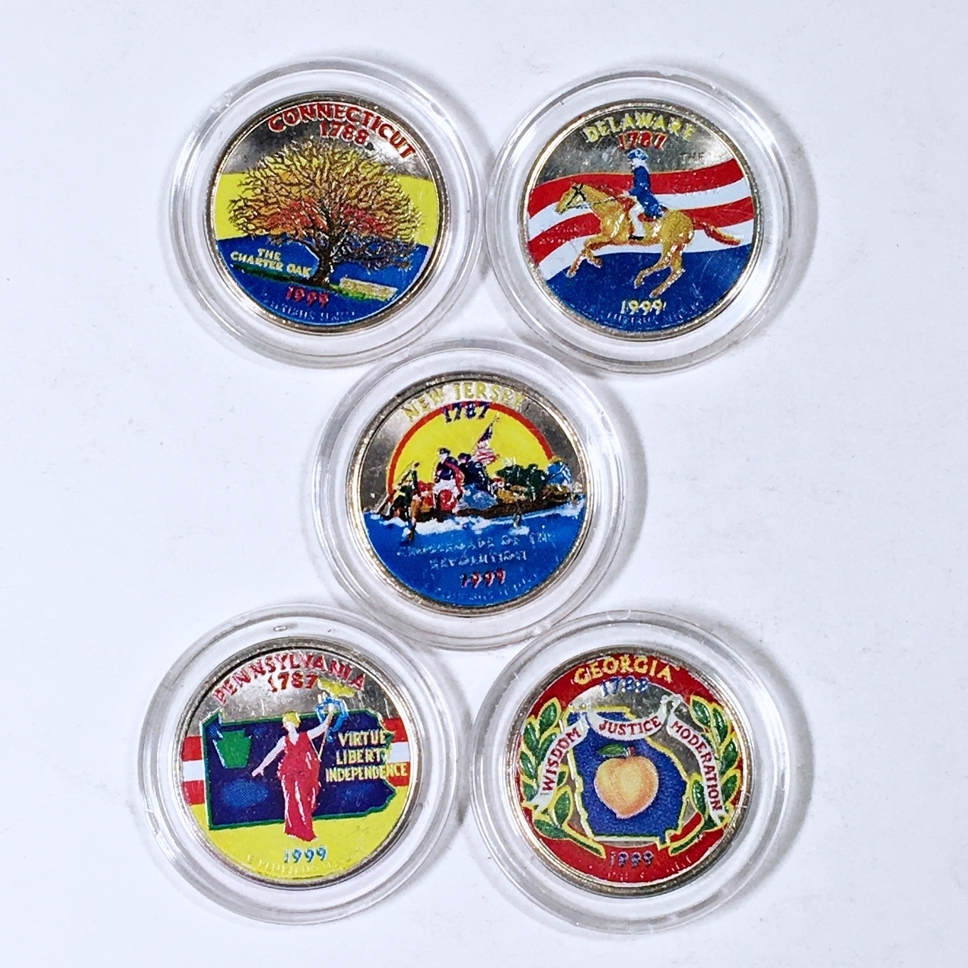 1999 Colorized State Commemorative Washington Quarters*Full Color ...