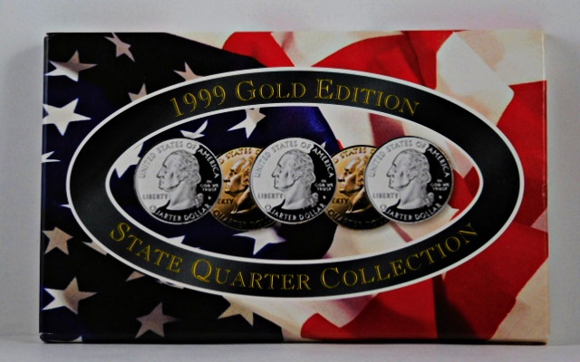 1999 Gold Edition State Quarter Collection*24K Gold Layered*In Custom ...