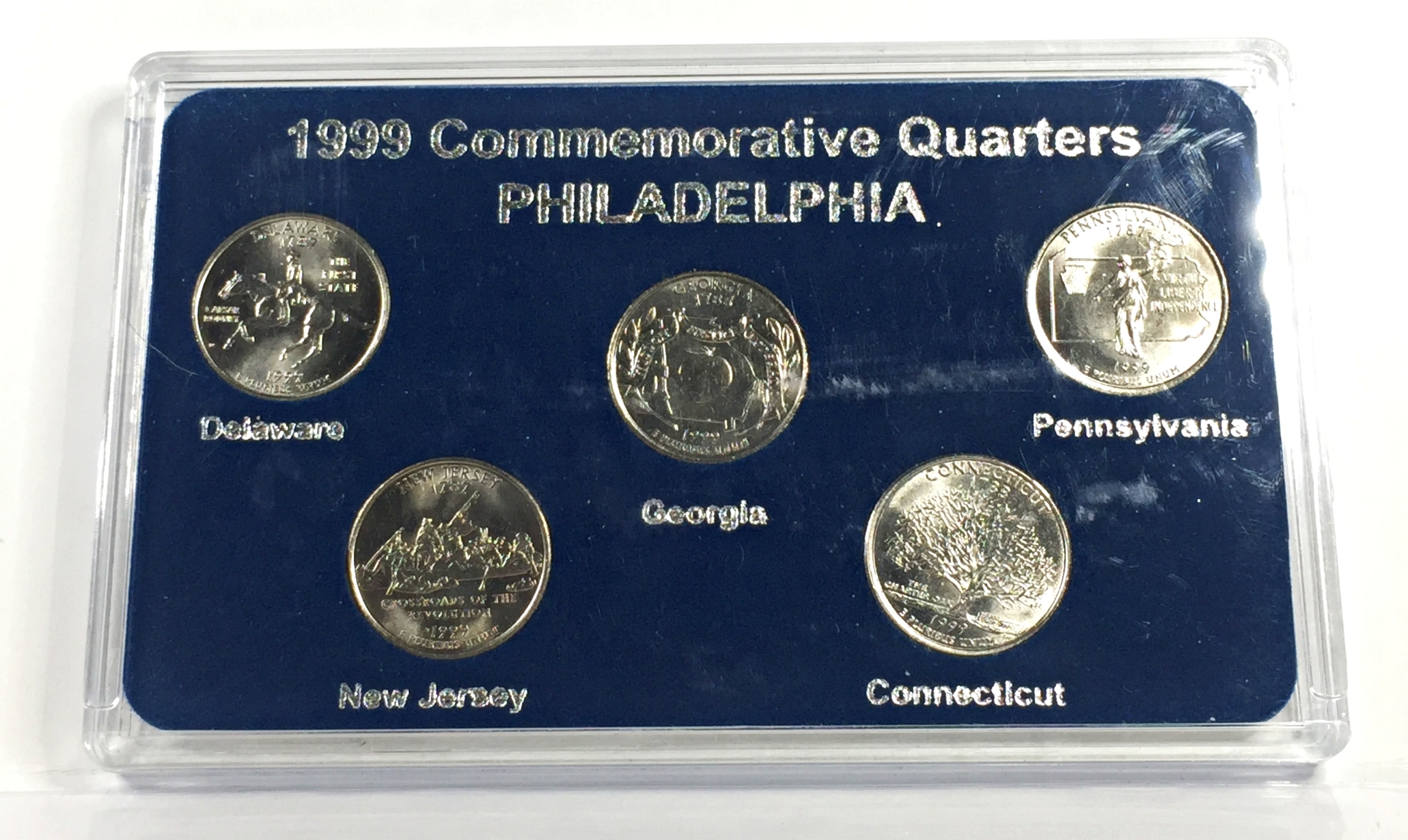 1999 Philadelphia Mint Commemorative Quarters*Uncirculated in Custom ...
