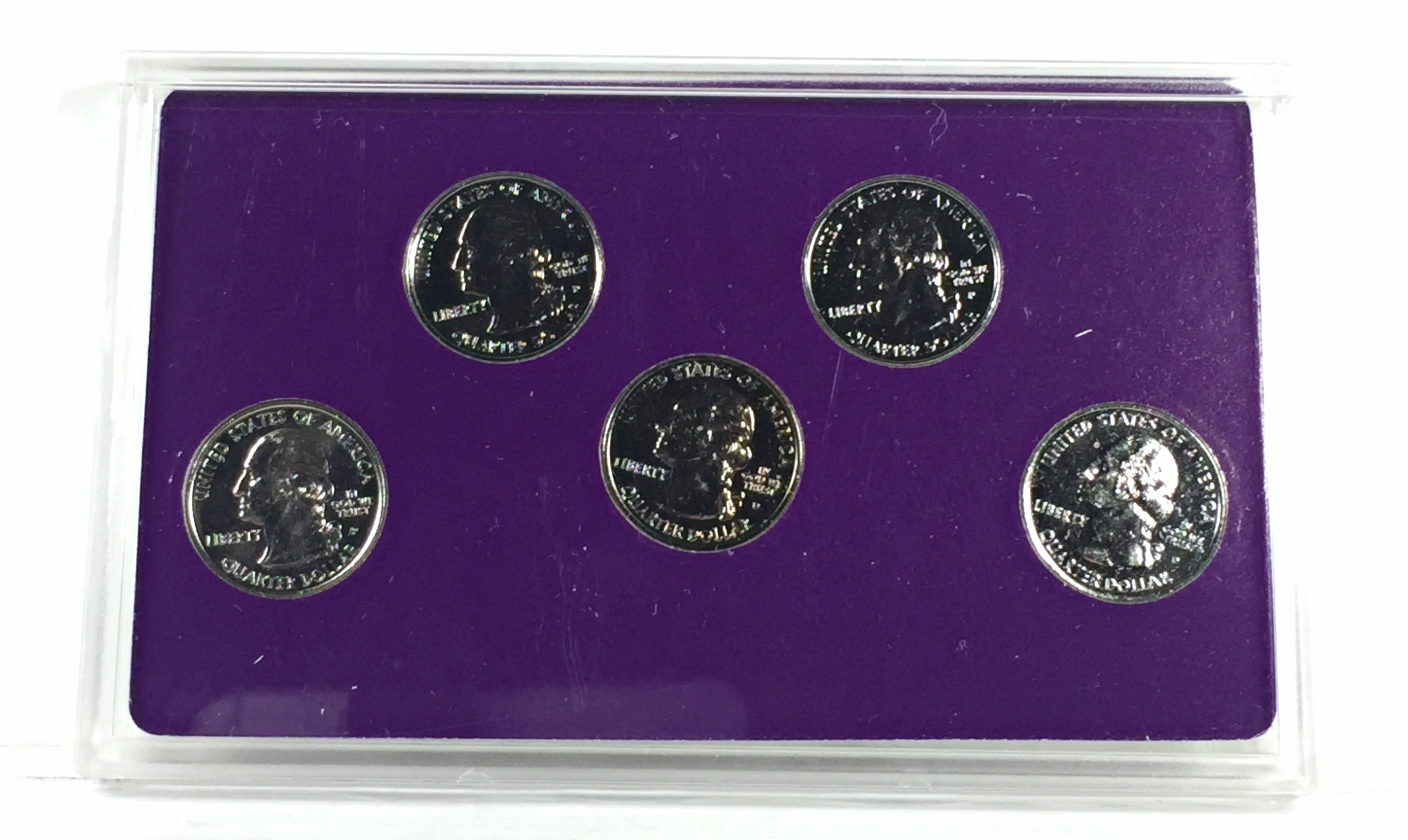 1999 Platinum Layered Statehood Commemorative Quarters Collection*In ...