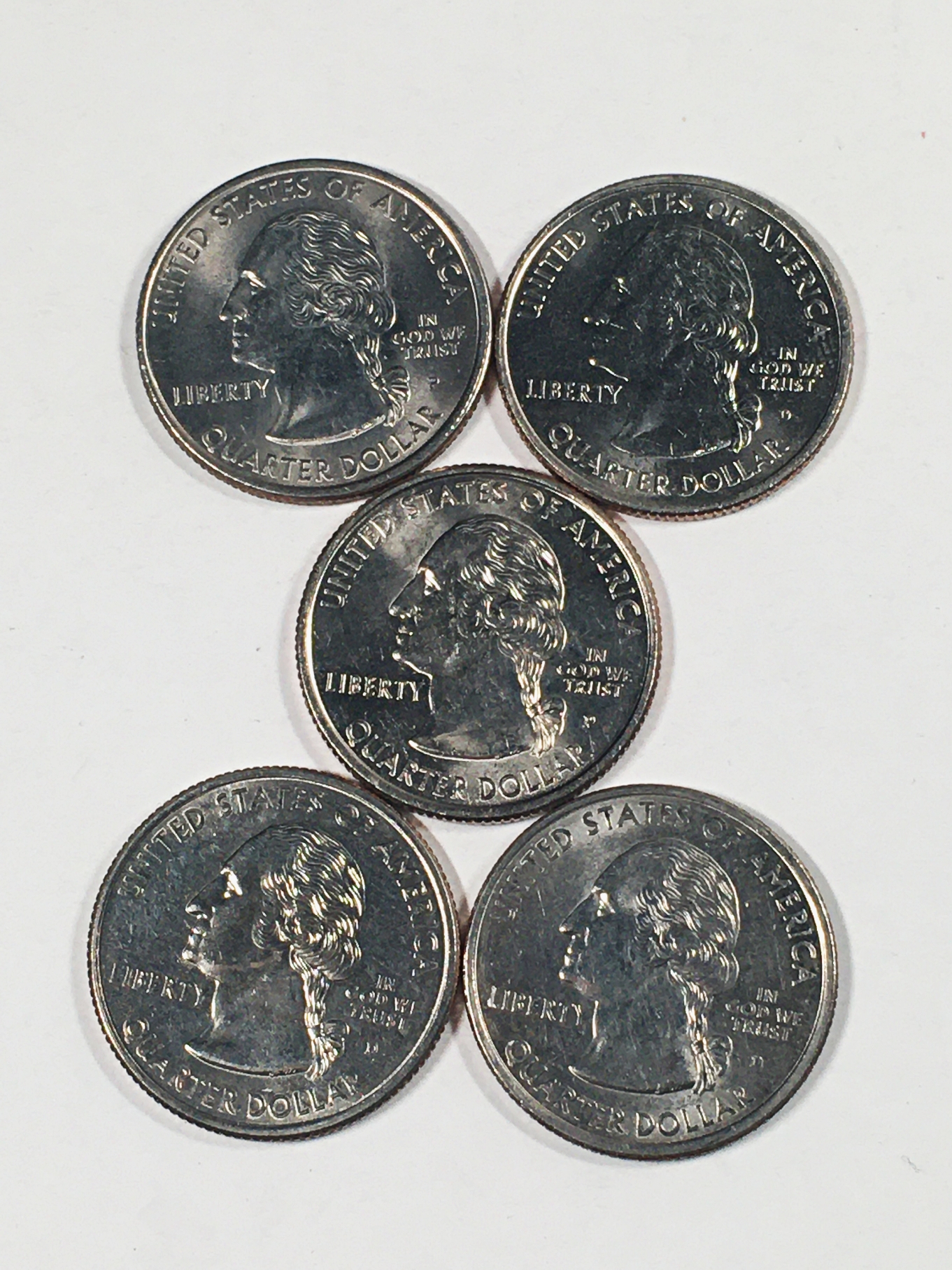 1999 Set of Five Colorized State Commemorative Quarters | Property Room