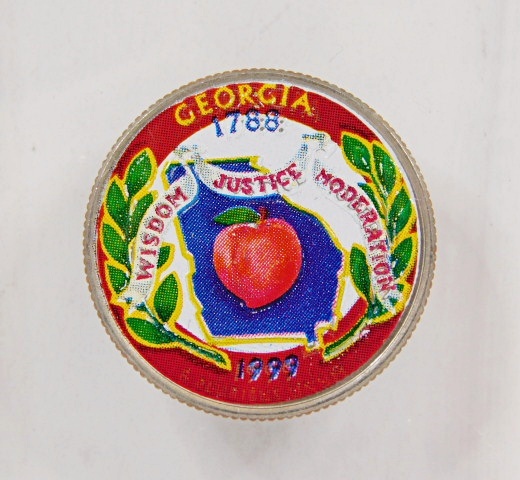 1999-D Colorized Georgia Commemorative State Quarter | Property Room