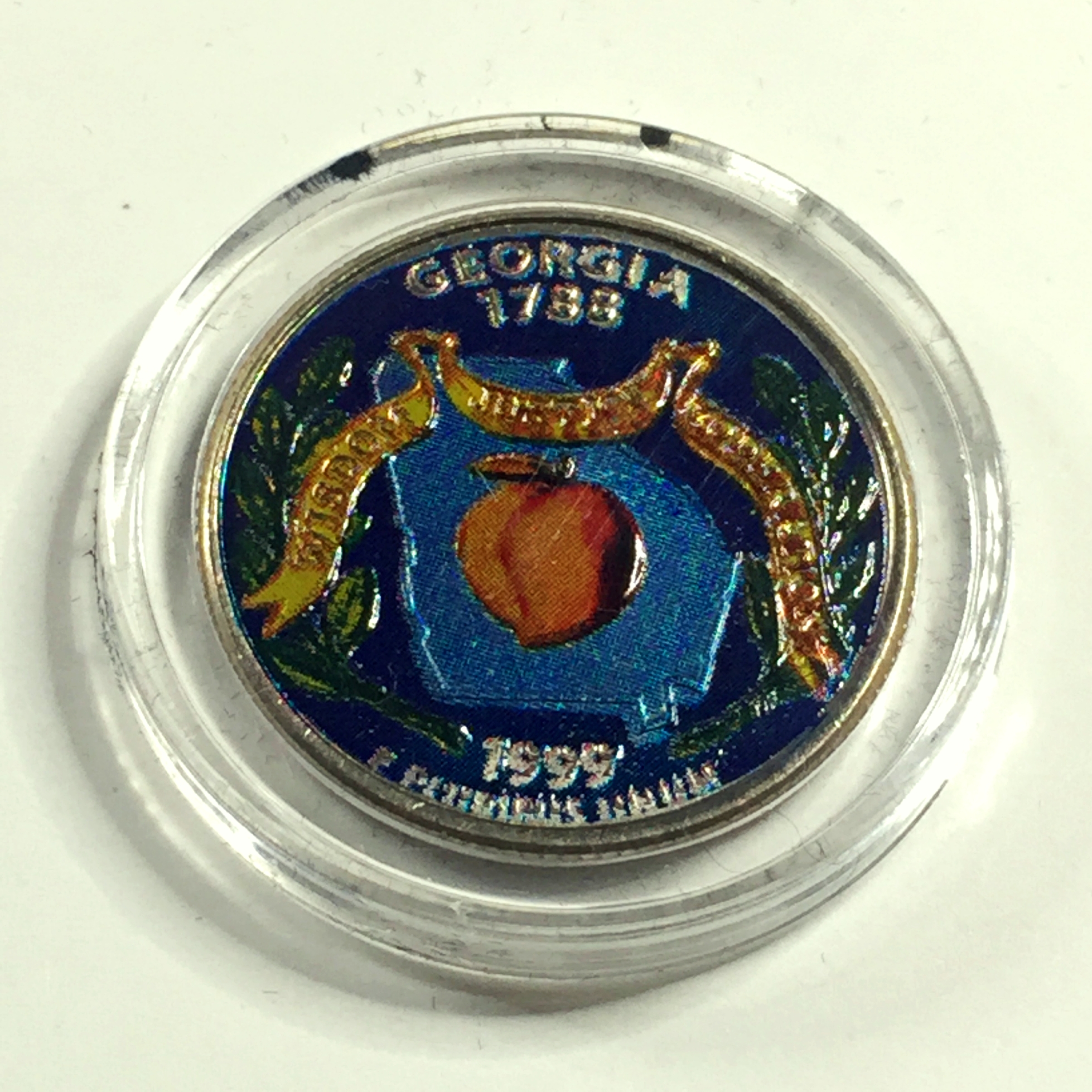 1999-D Colorized Georgia State Commemorative Quarter*Specialized ...