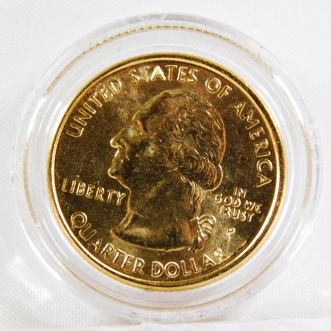 1999-P 24K Gold Layered Connecticut State Commemorative Quarter*In ...