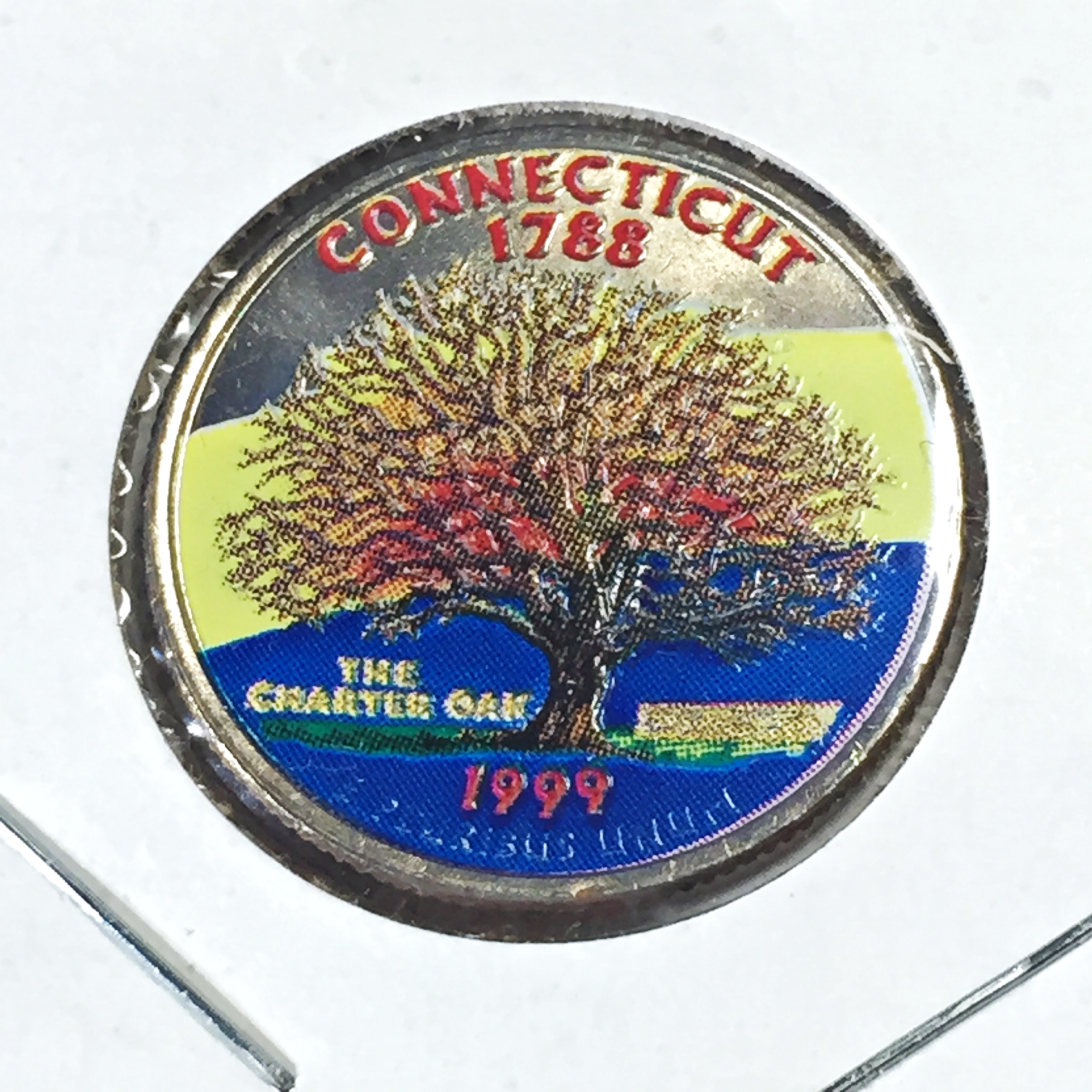1999-P Colorized Connecticut Commemorative State Quarter*High Grade ...