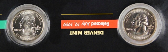 1999-P & D Colorized Georgia State Commemorative Quarters*On 6.5" X 8.5 ...