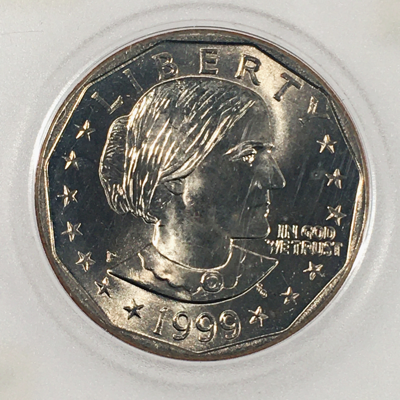 1999-P Susan B. Anthony Dollar*High Grade*Custom Holder | Property Room