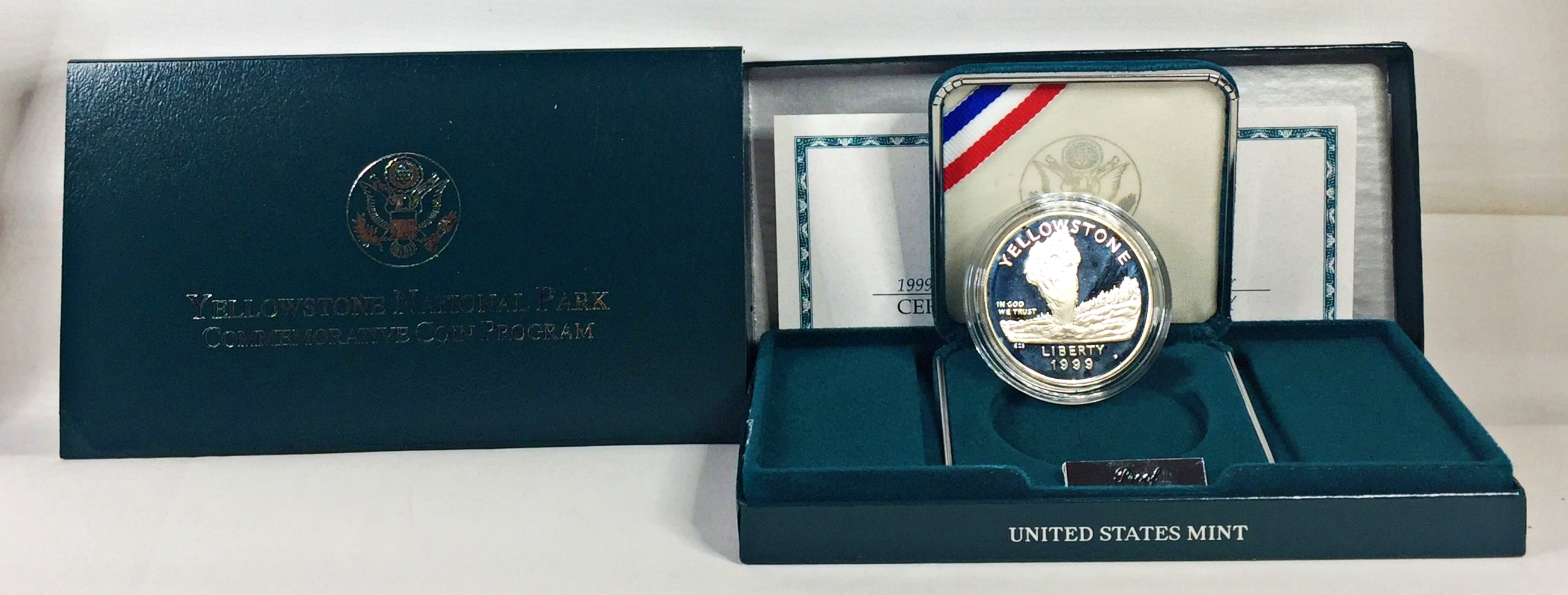 1999-P Yellowstone National Park Proof Silver Dollar Commemorative*In ...