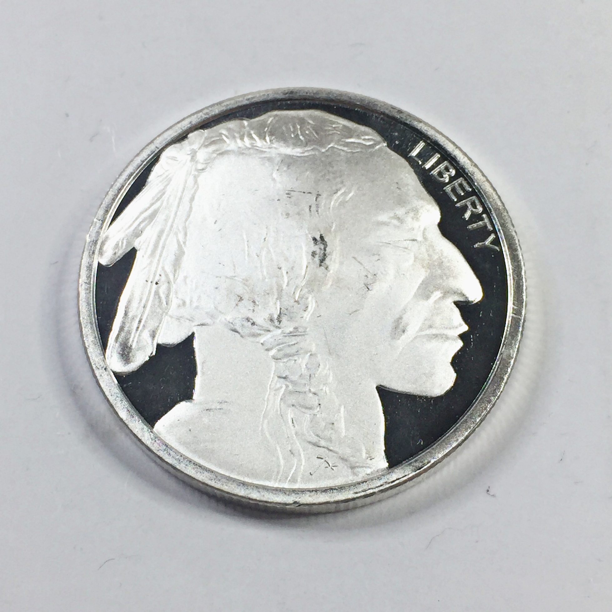 1oz .999 Fine Silver Round*Indian/Buffalo*Proof | Property Room