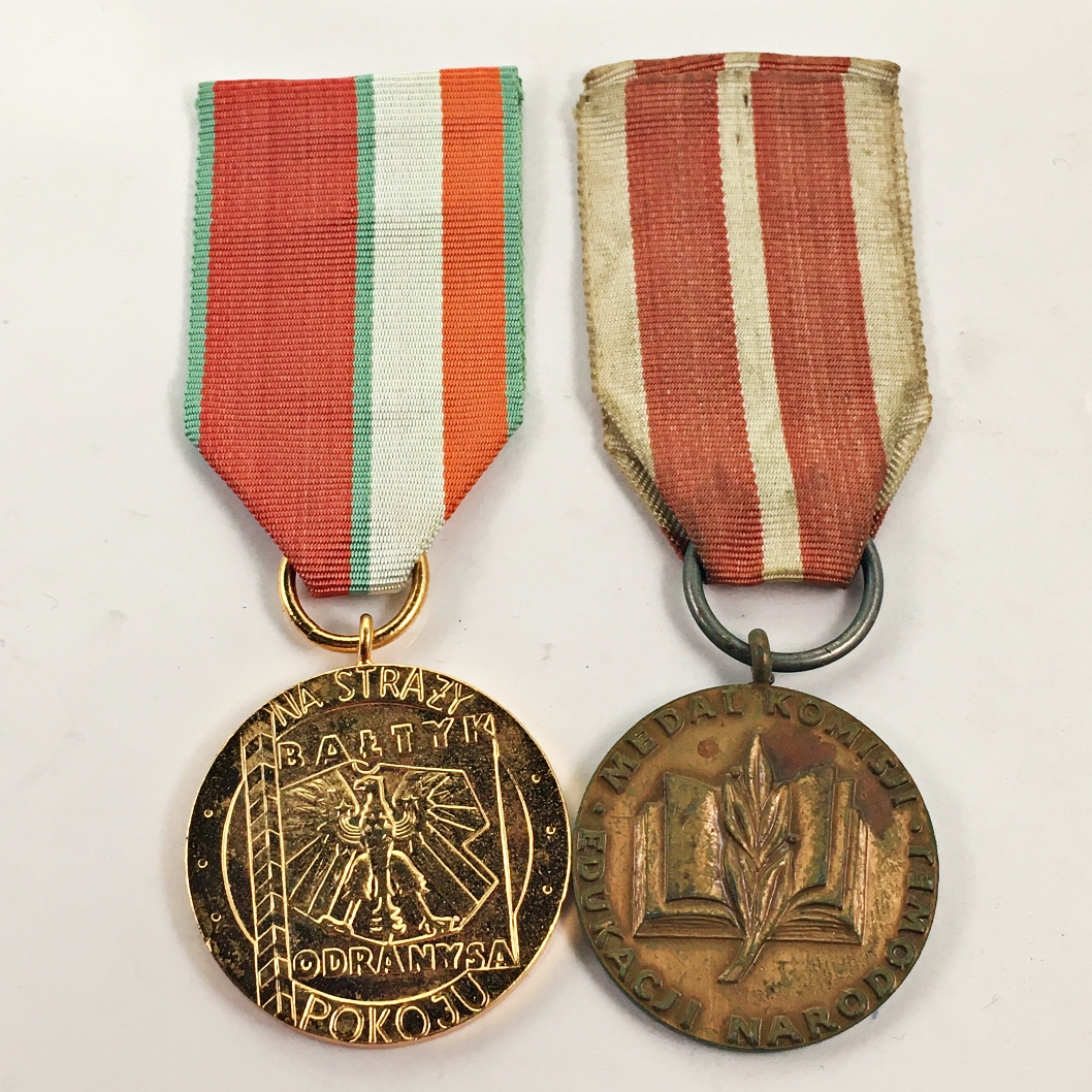 (2) Polish Medals Commission of National Education Medal AND Guard of ...