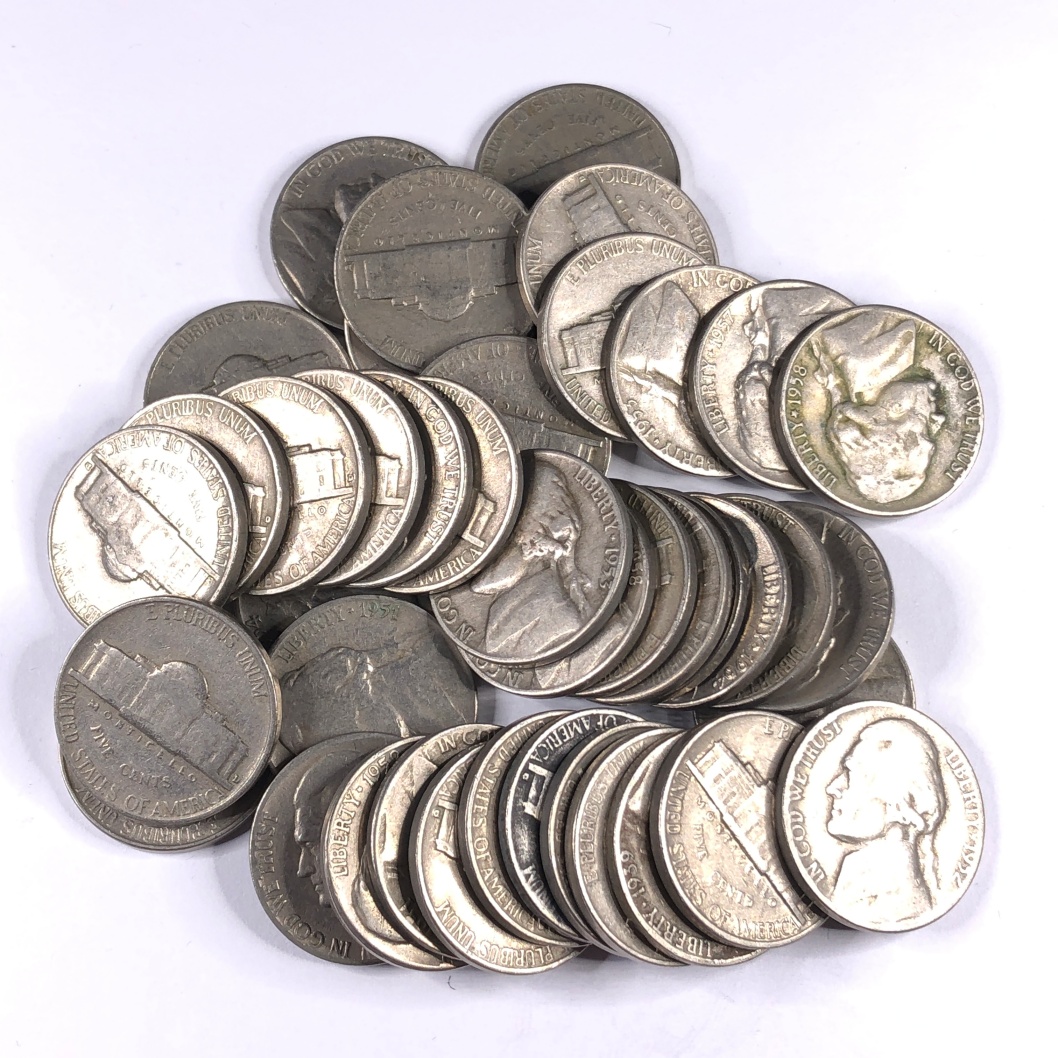 $2 Roll of Jefferson Nickels*Roll Marked 1950's*We Have Not Researched ...