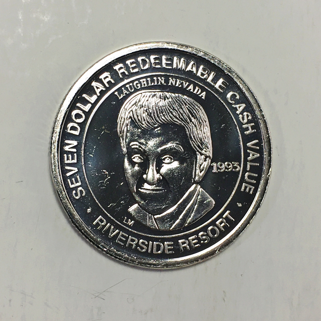 20 Grams .999 Fine Proof Silver Medallion*$7 Game Token for Riverside ...