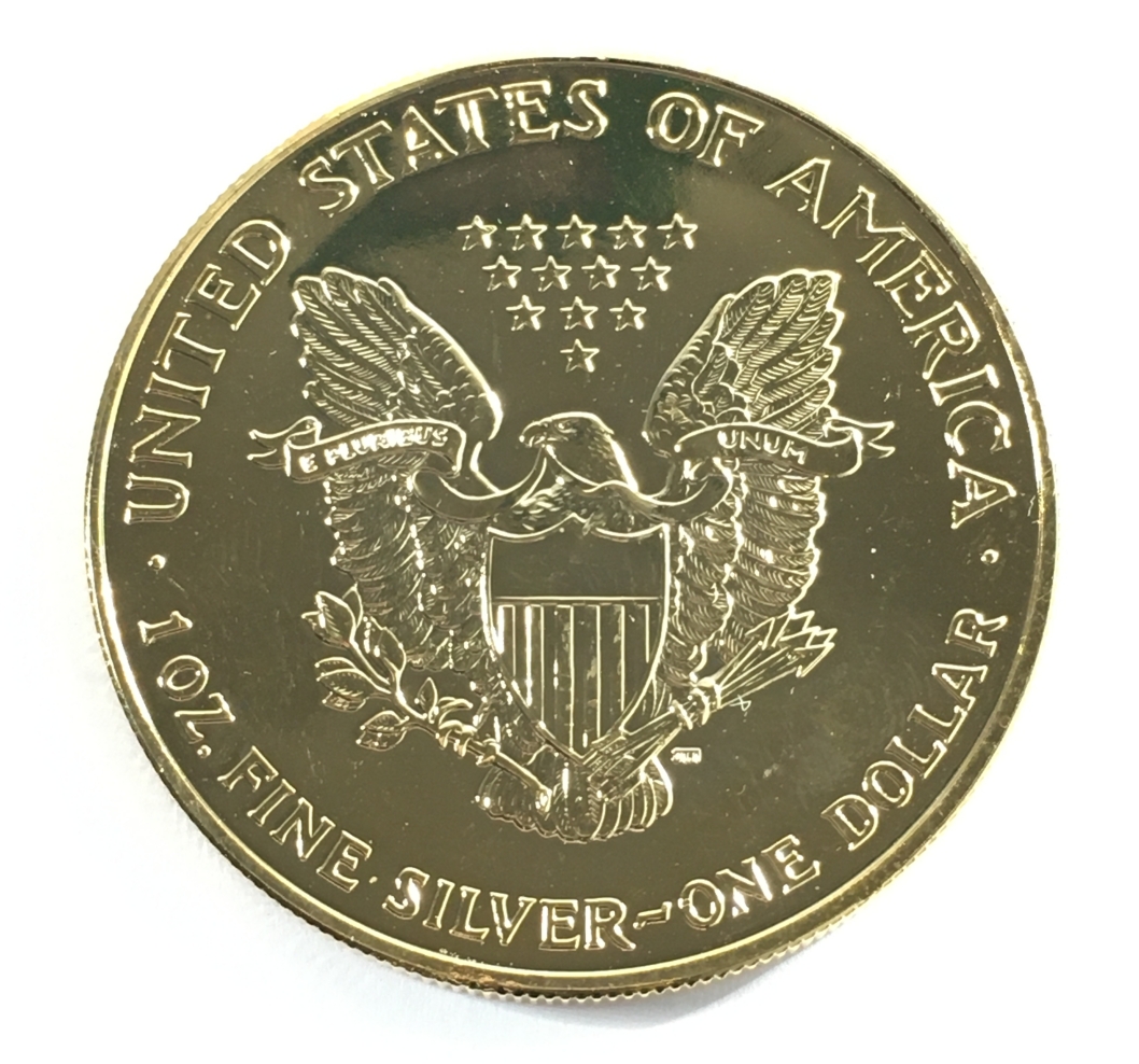 2000 24K Gold Layered and Colorized American Silver Eagle*1oz .999 Fine ...