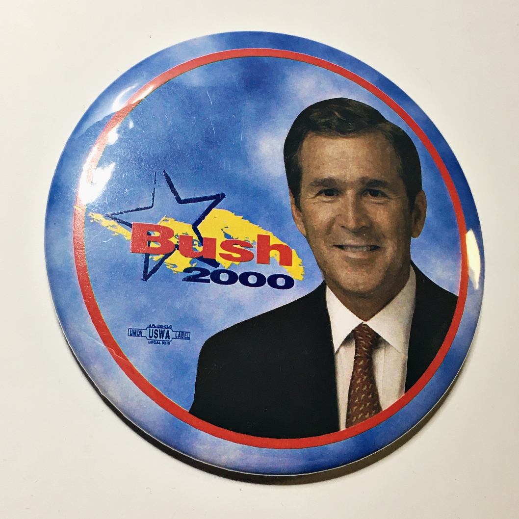 2000 BUSH Campaign Pin*Slightly over 3" Diameter | Property Room