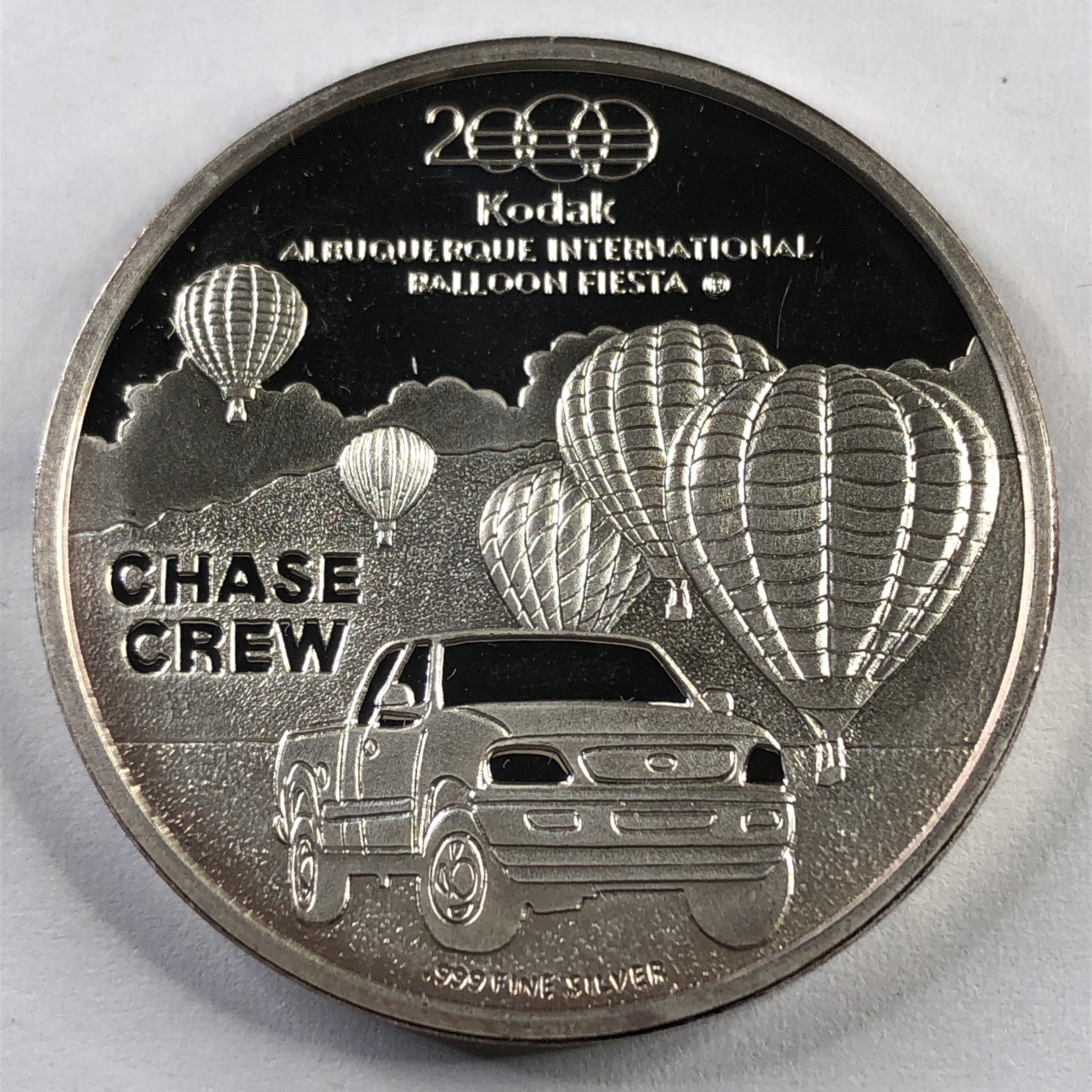 2000 Chase Crew Albuquerque Balloon Fiesta Medallion*1oz .999 Fine ...