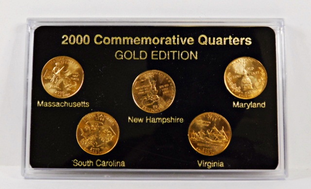 2000 Gold Edition Commemorative State Quarters*24K Gold Layered*In ...