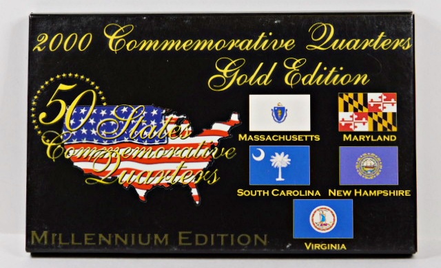 2000 Gold Edition Commemorative State Quarters*24K Gold Layered*In ...