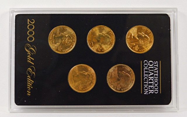 2000 Gold Edition of the 50 States Commemorative Quarters*Five Quarters ...