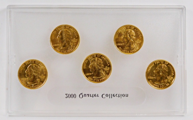 2000 Gold Edition of the Commemorative States Quarters*24K Gold Layered ...