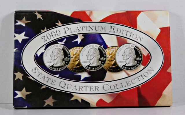2000 Platinum Edition State Quarter Collection*Pure Platinum Layered ...
