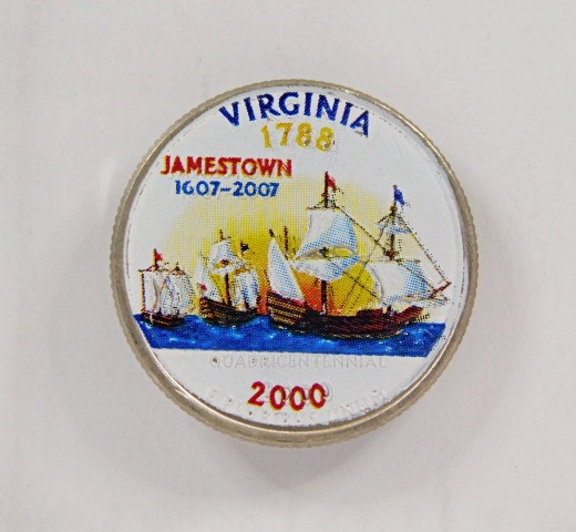 2000-D Colorized Virginia Commemorative State Quarter | Property Room