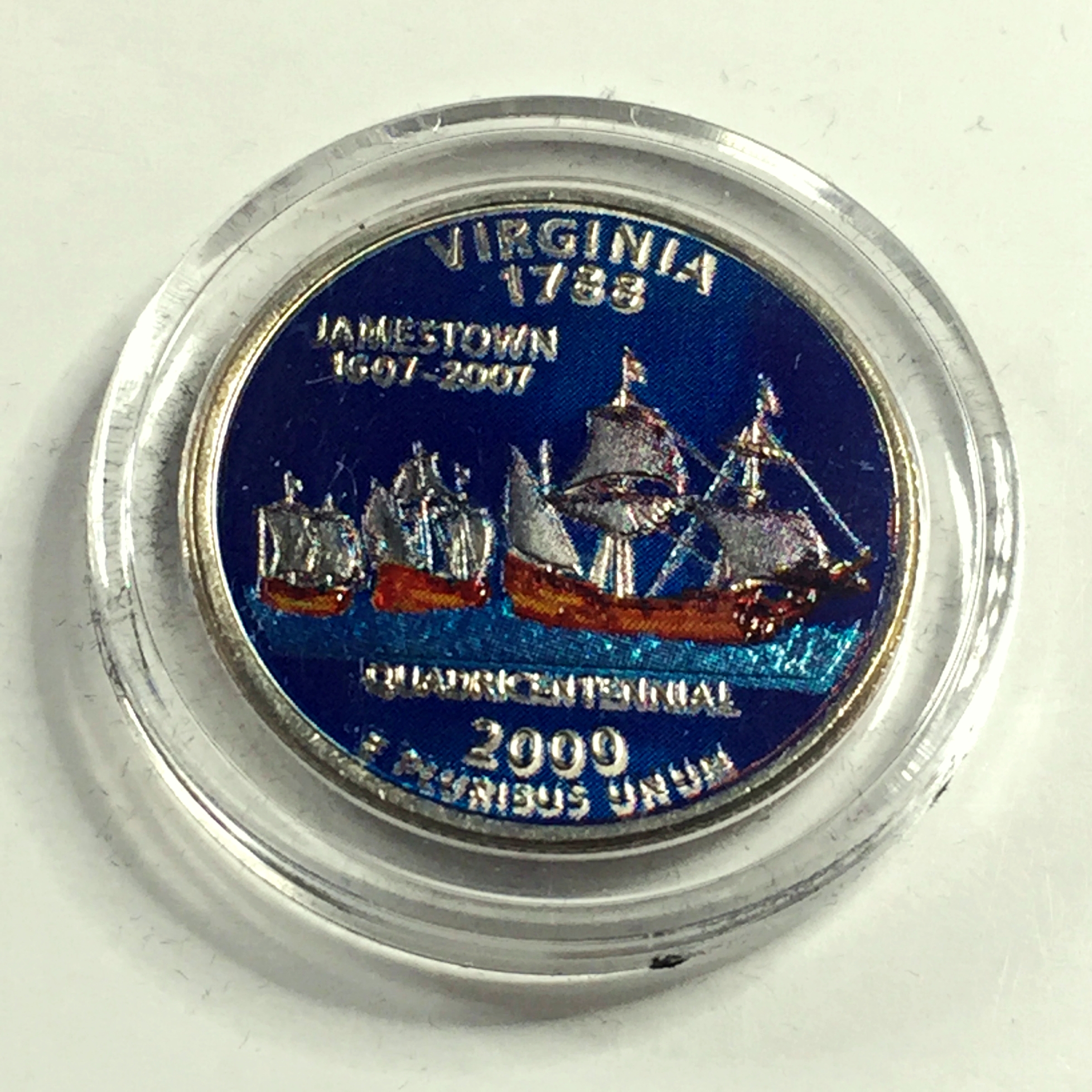 2000-D Colorized Virginia State Commemorative Quarter*Specialized ...