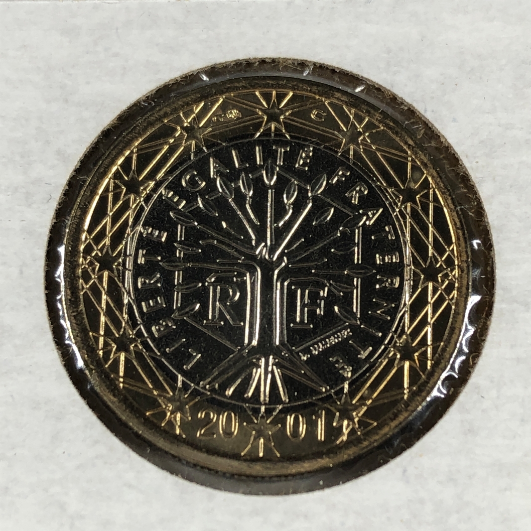 2001 France 1 Euro*Uncirculated with Nice Luster | Property Room