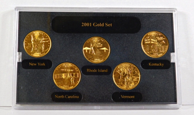 2001 Gold Edition State Quarter Collection*24K Gold Layered*Original ...