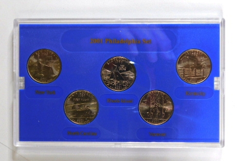 2001 Philadelphia Mint Edition State Quarter Collection*In Original Box ...