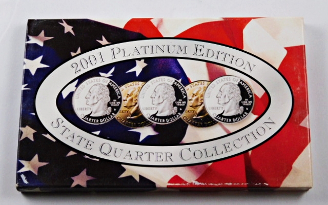 2001 Platinum Edition State Quarter Collection*In Original Packaging ...