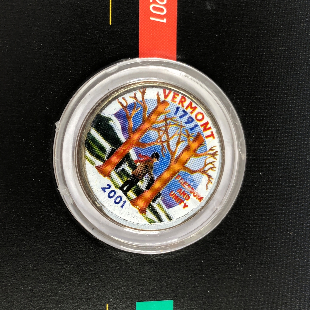 2001 Vermont Colorized Quarter P&D Mint Mark Sets in High Grade ...