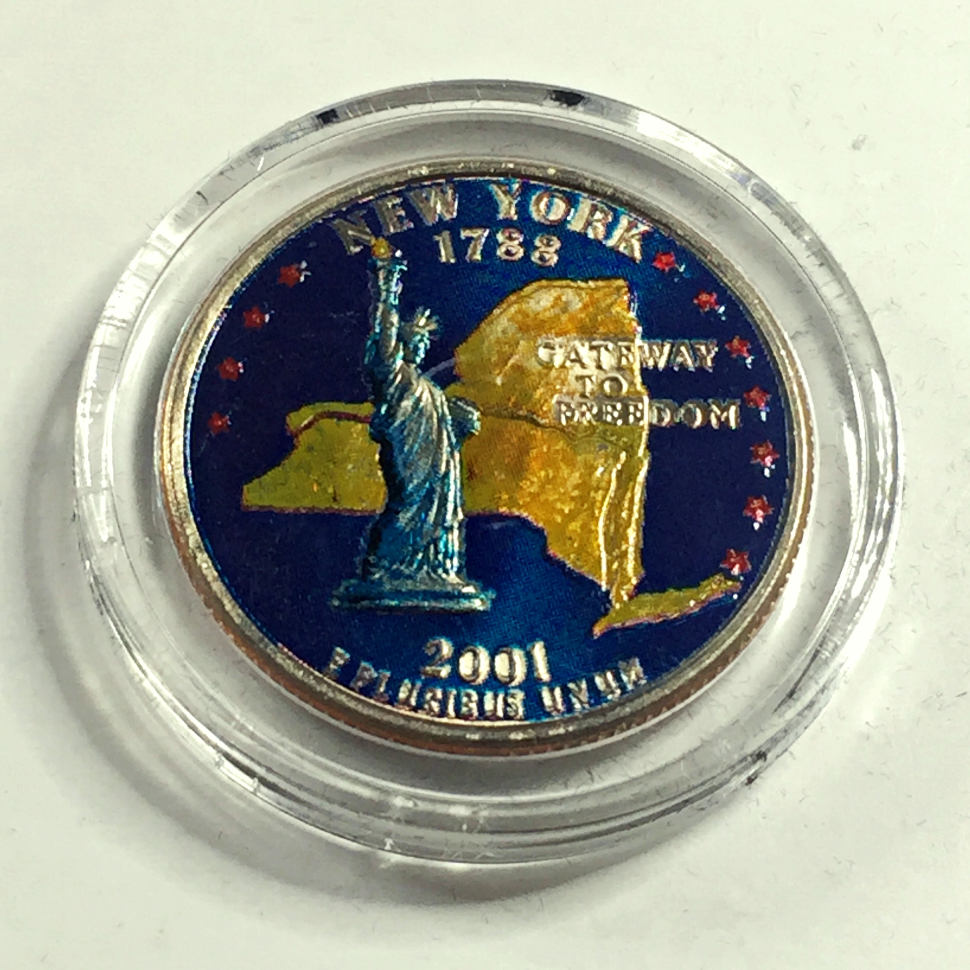 2001-P Colorized New York State Commemorative Quarter*Specialized ...