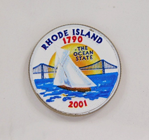2001-P Colorized Rhode Island Commemorative State Quarter | Property Room