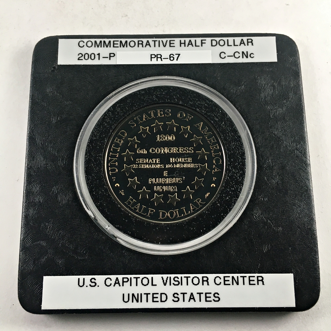2001-P US Capitol Visitor Center Commemorative Proof Half Dollar*DCAM ...