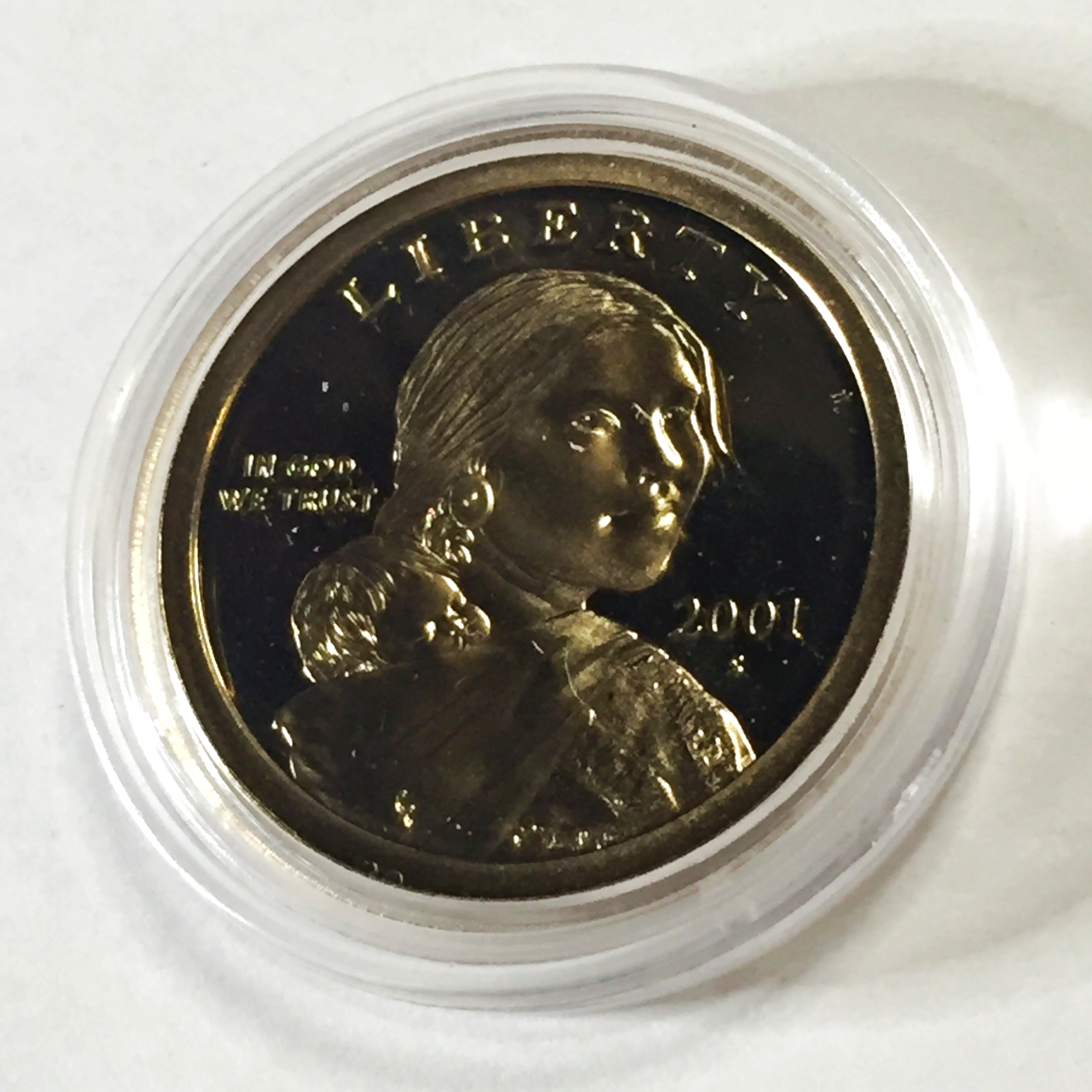 2001-S Proof Sacagawea Commemorative Dollar*DCAM*In Protective Capsule ...