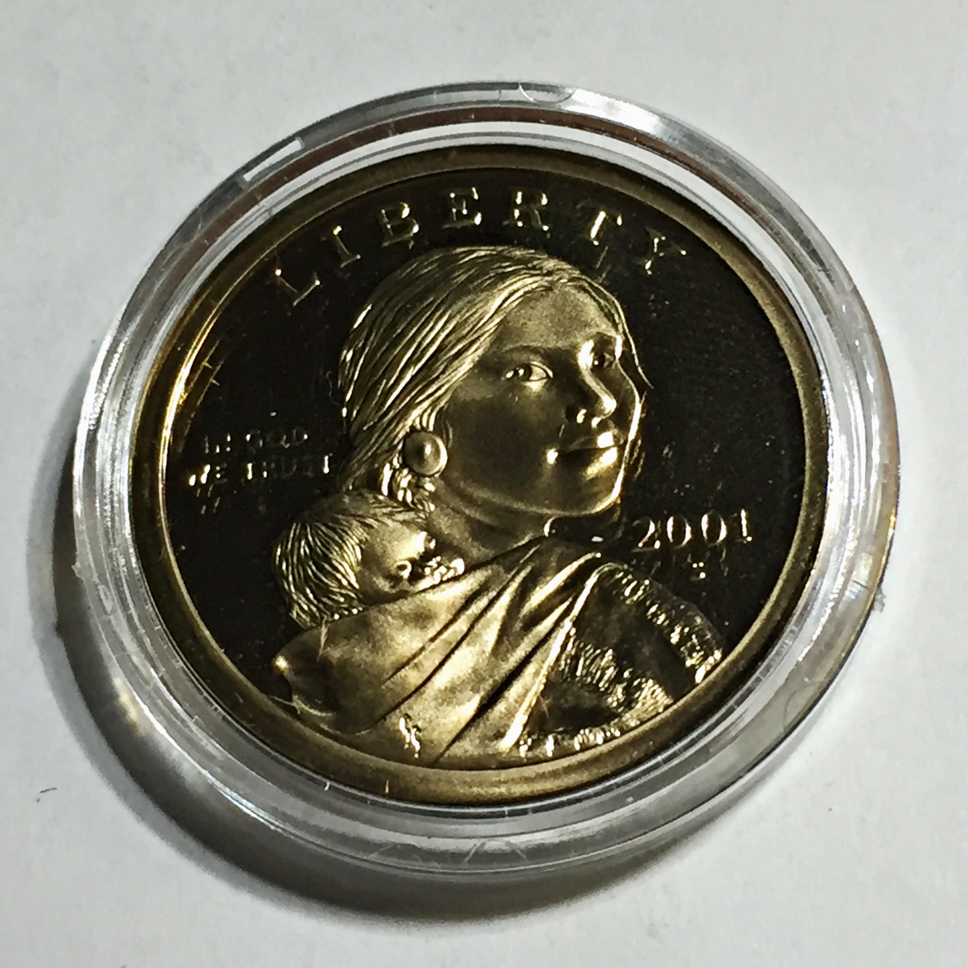 2001-S Proof Sacagawea Commemorative Dollar*DCAM*In Protective Capsule ...