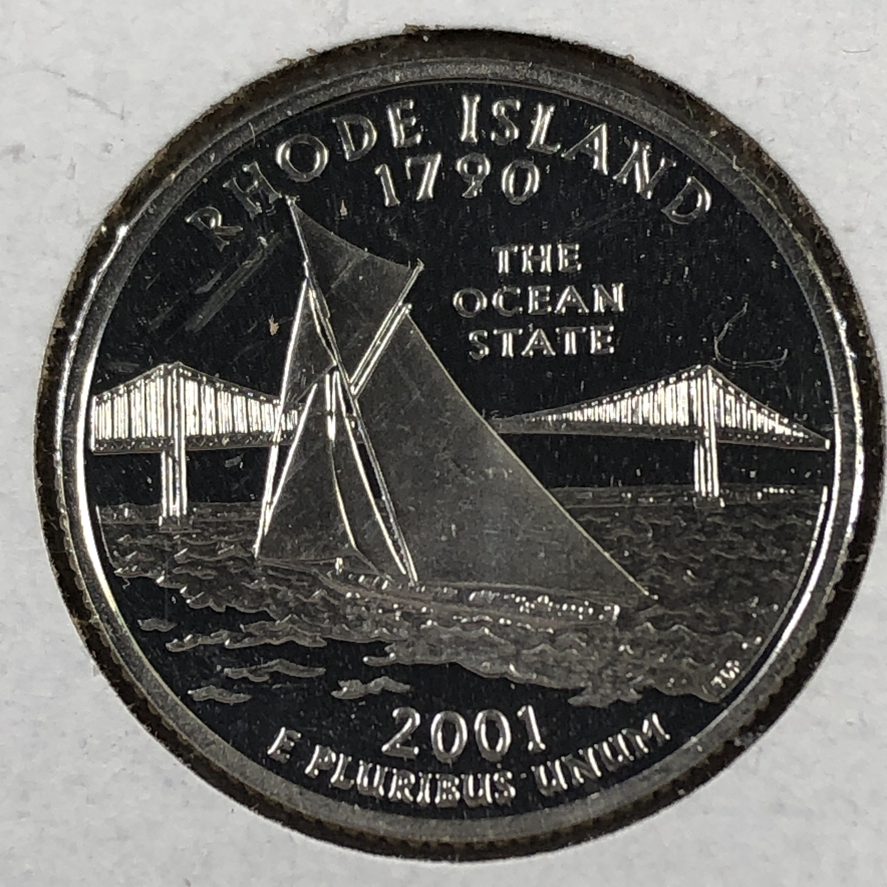 2001-S Proof Silver Rhode Island State Commemorative Quarter*DCAM ...