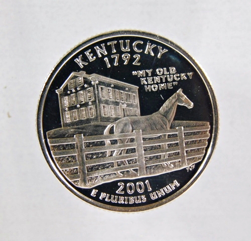 2001-S Silver Proof Kentucky State Commemorative Quarter*DCAM ...