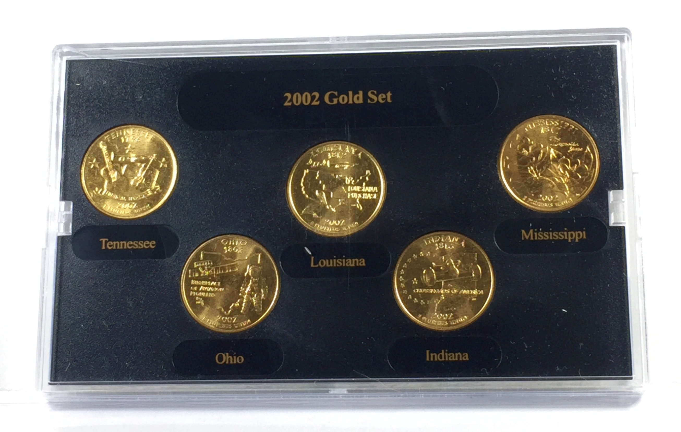 2002 24K Gold Layered State Quarter Commemorative Collection*In ...